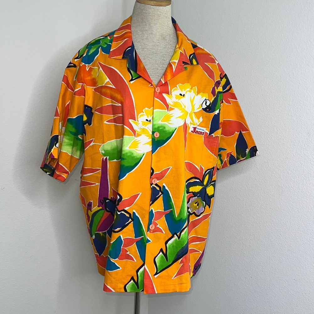Vintage Original Jams Jams World 90’s Hawaiian Shirt - Gem